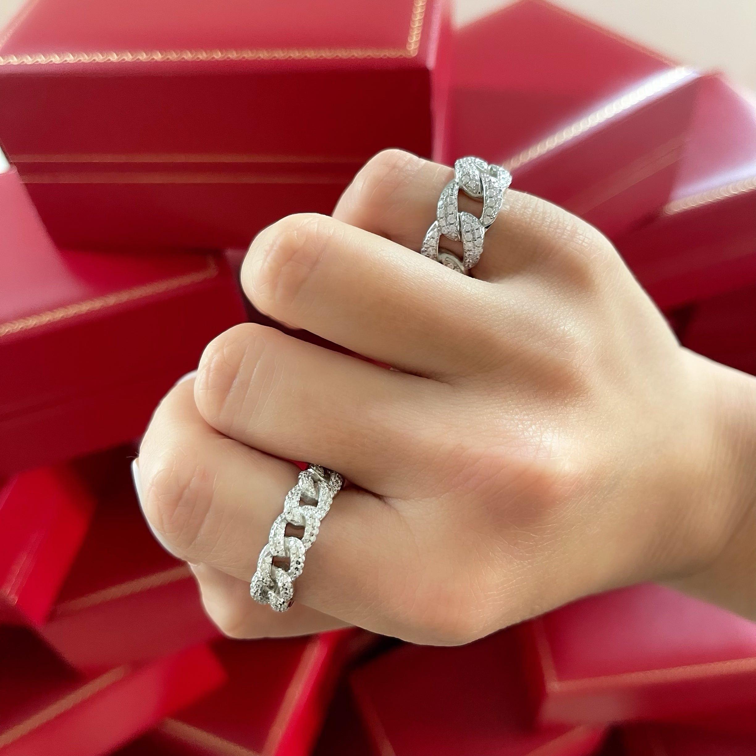 Pave chain ring store