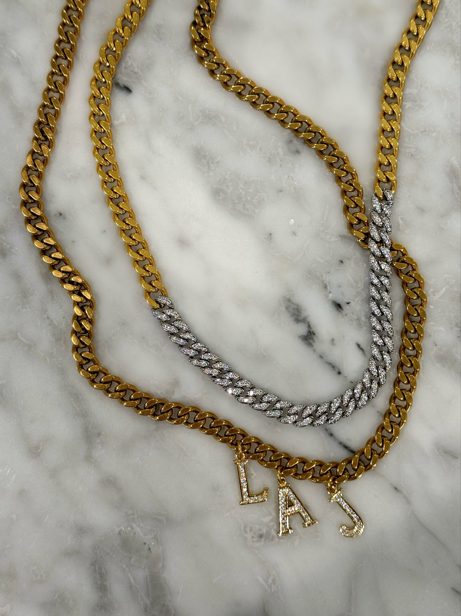 70’s PAVÉ MIX CHAIN – HRH COLLECTION